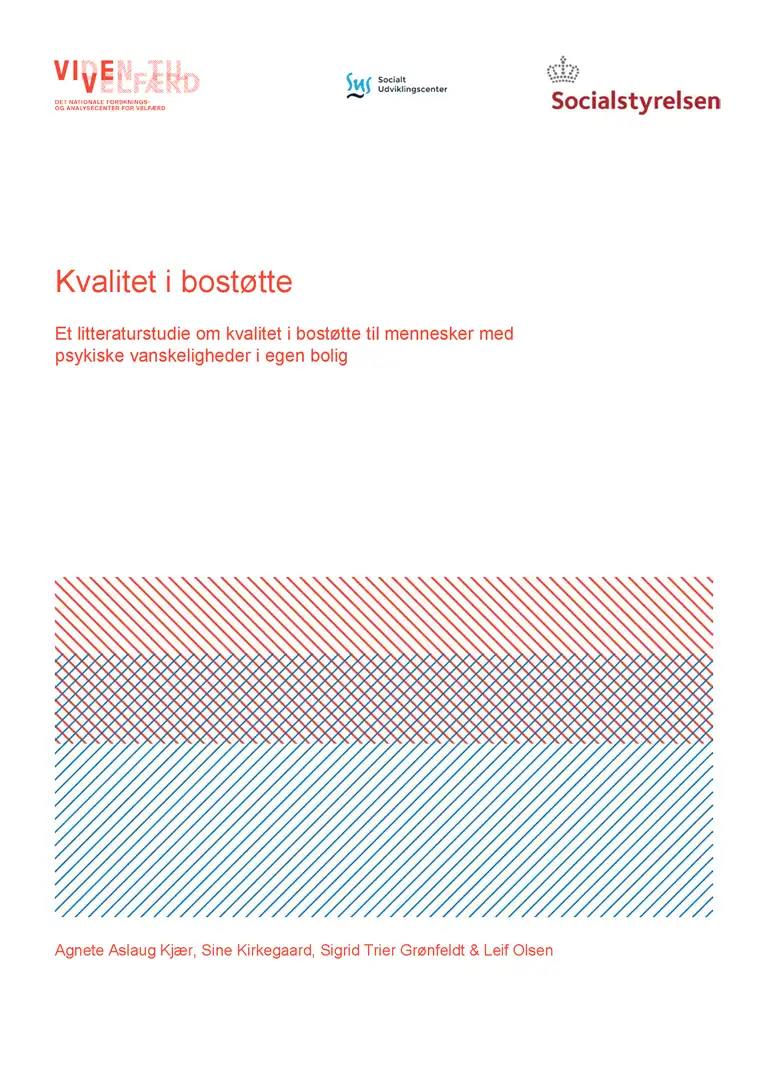 Kvalitet i bostøtte – et litteraturstudie om kvalitet i bostøtte for mennesker med psykiske ...